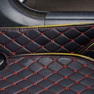 Muchkey car Floor Mats fit for 95% Custom Style Luxury Leather All Weather Protection Floor Liners Full car Floor Mats red