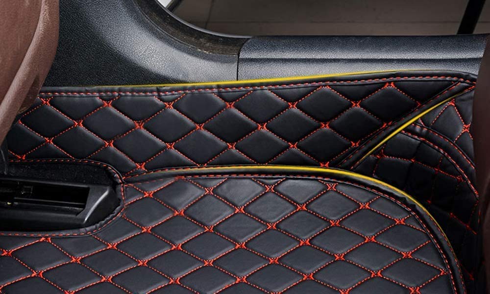 Muchkey car Floor Mats fit for 95% Custom Style Luxury Leather All Weather Protection Floor Liners Full car Floor Mats red