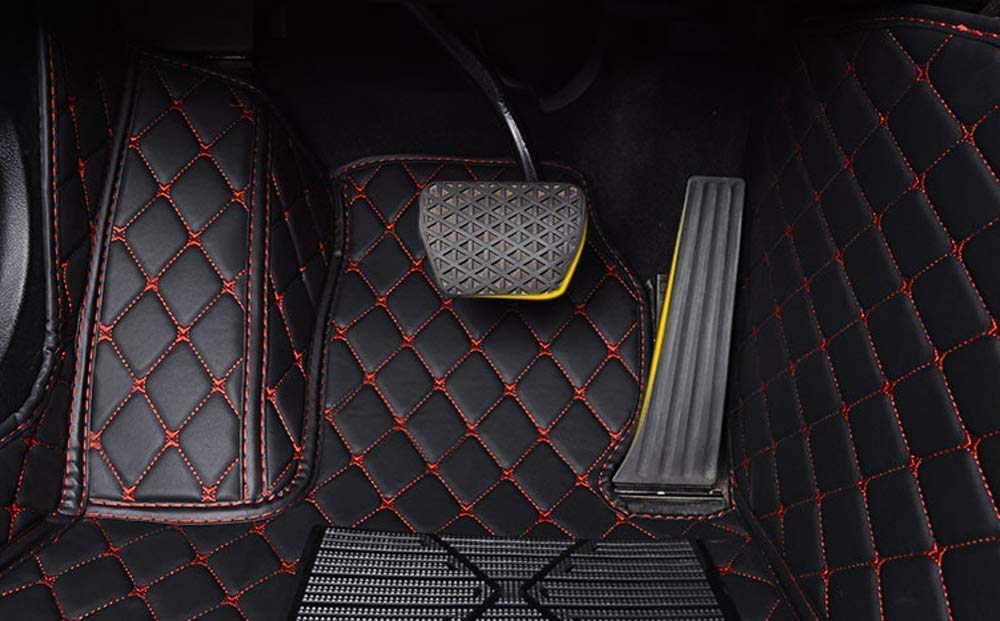 Muchkey car Floor Mats fit for 95% Custom Style Luxury Leather All Weather Protection Floor Liners Full car Floor Mats red