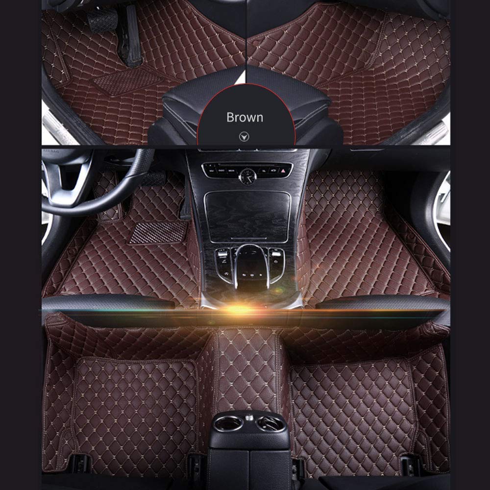 Muchkey car Floor Mats fit for 95% Custom Style Luxury Leather All Weather Protection Floor Liners Full car Floor Mats red