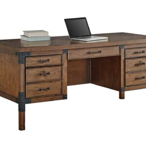 Martin Furniture HALF PEDESTAL DESK, Brown