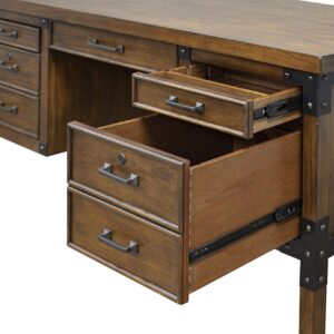 Martin Furniture HALF PEDESTAL DESK, Brown