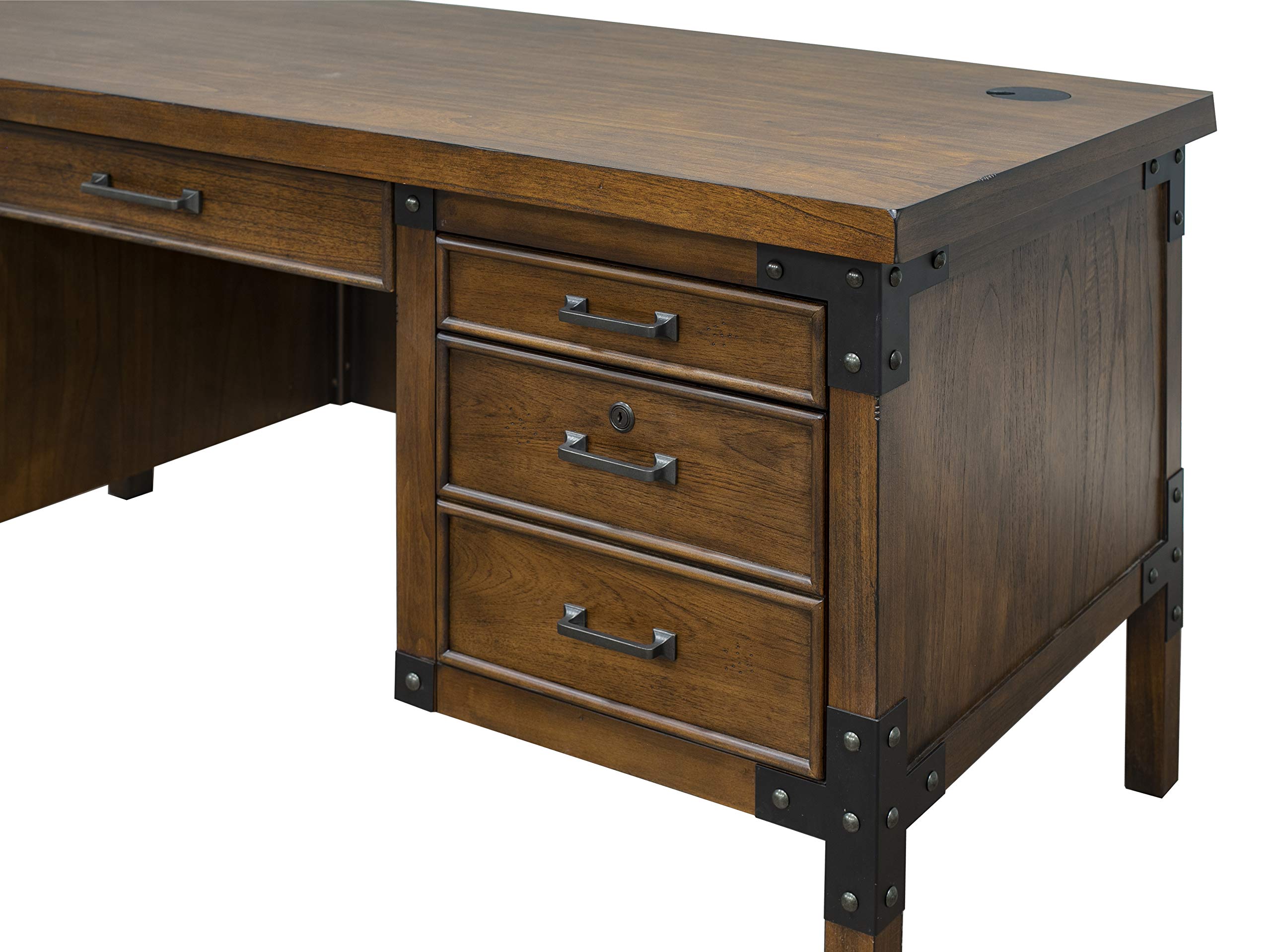 Martin Furniture HALF PEDESTAL DESK, Brown