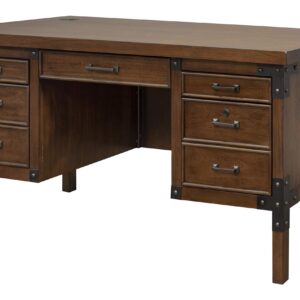 Martin Furniture HALF PEDESTAL DESK, Brown