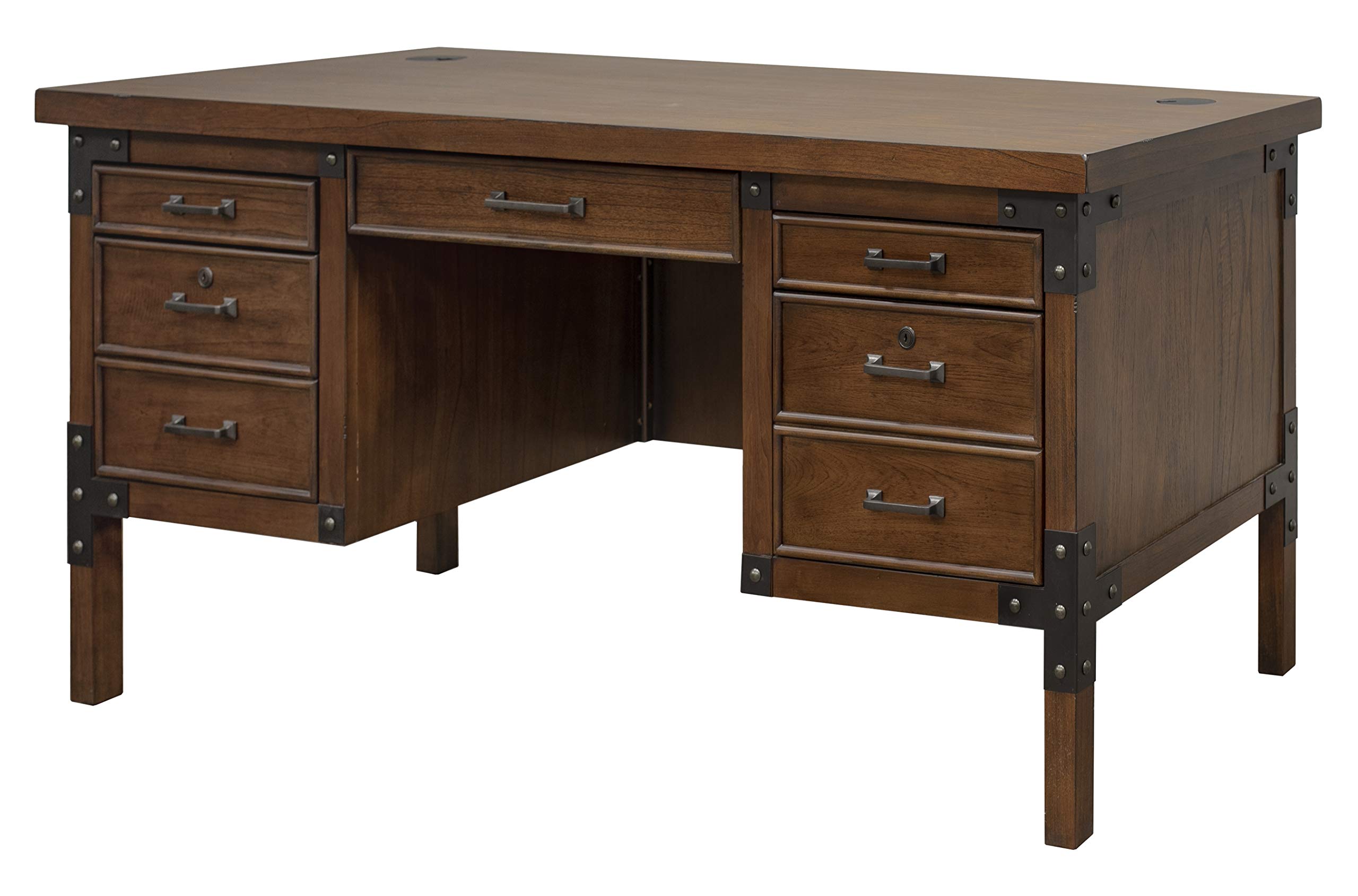 Martin Furniture HALF PEDESTAL DESK, Brown