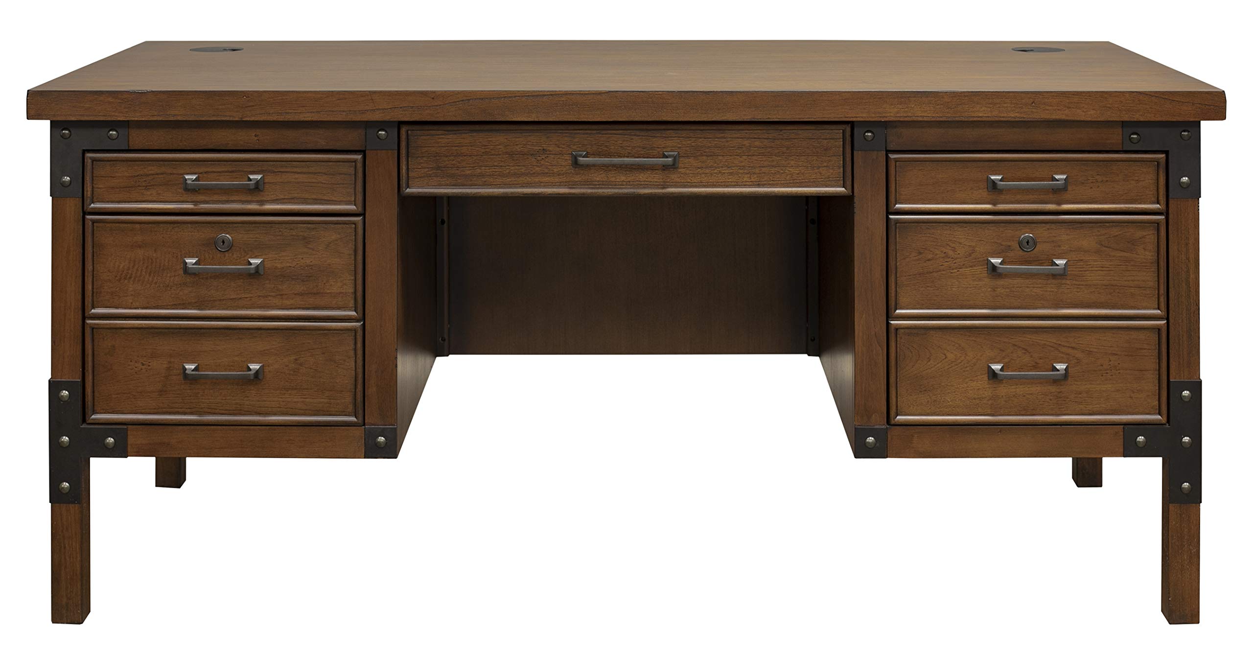 Martin Furniture HALF PEDESTAL DESK, Brown