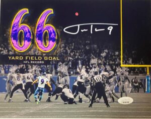 justin tucker autographed signed 8x10 photo baltimore ravens jsa coa