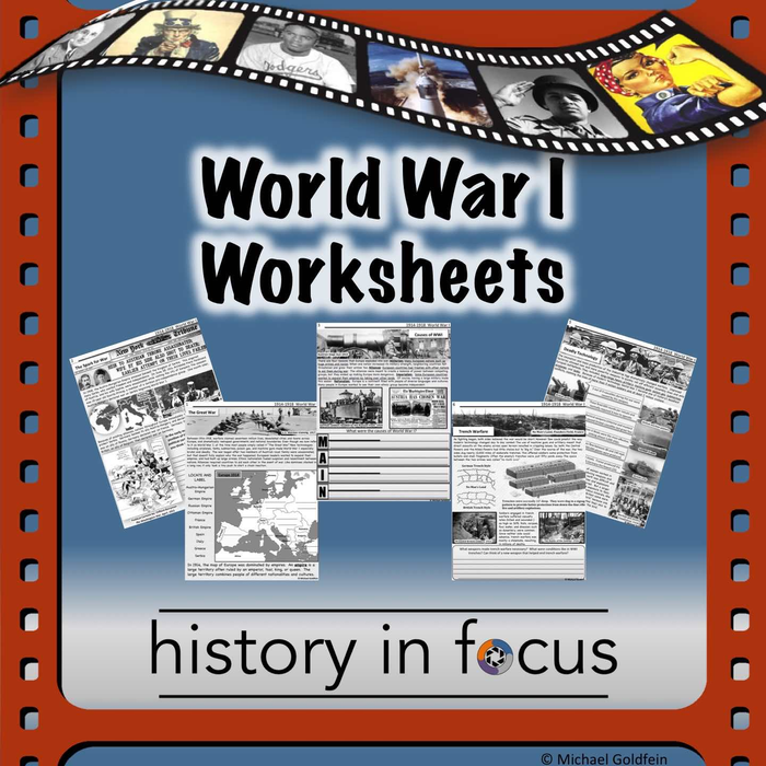 World War I Worksheets