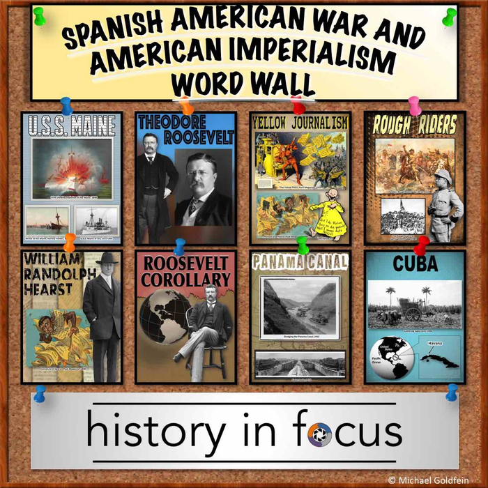 Spanish American War and American Imperialism Word Wall