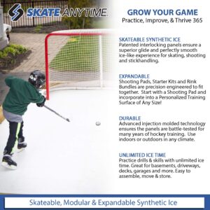 Skate Anytime Shooting Pad – Precision Engineered Skateable & Expandable Synthetic Ice All-Weather Durable - Feels Like Real Ice - (20 Panels / 60 sq ft)