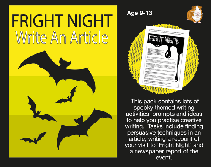 Fright Night: Write An Article And More Halloween Themed Creative Writing Ideas (9-13 years)