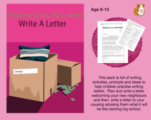 welcome to your new home: write a letter (9-13 years)