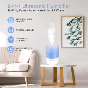 Dehumidifier for Home, Portable Small Bedroom Bathroom Basement Closet Garage RV Office, Auto Shut Off 7 Colorful LED & Two Working Modes Ultra Quiet, White