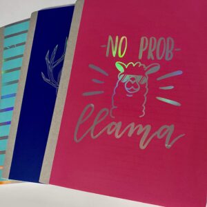 Pen + Gear Poly Composition Notebook, College Ruled, 80 Sheet - Llama Llama Metallic