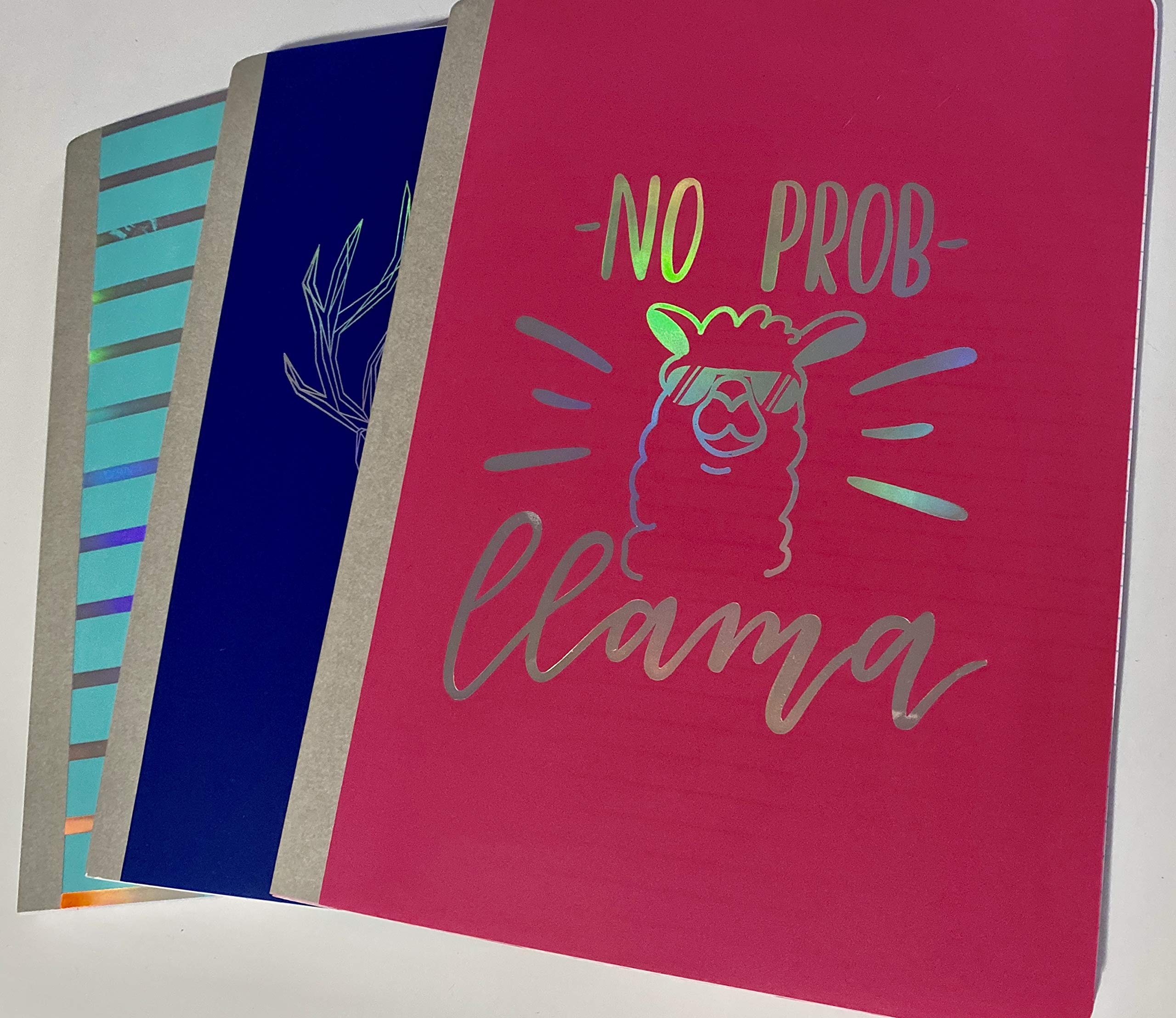 Pen + Gear Poly Composition Notebook, College Ruled, 80 Sheet - Llama Llama Metallic