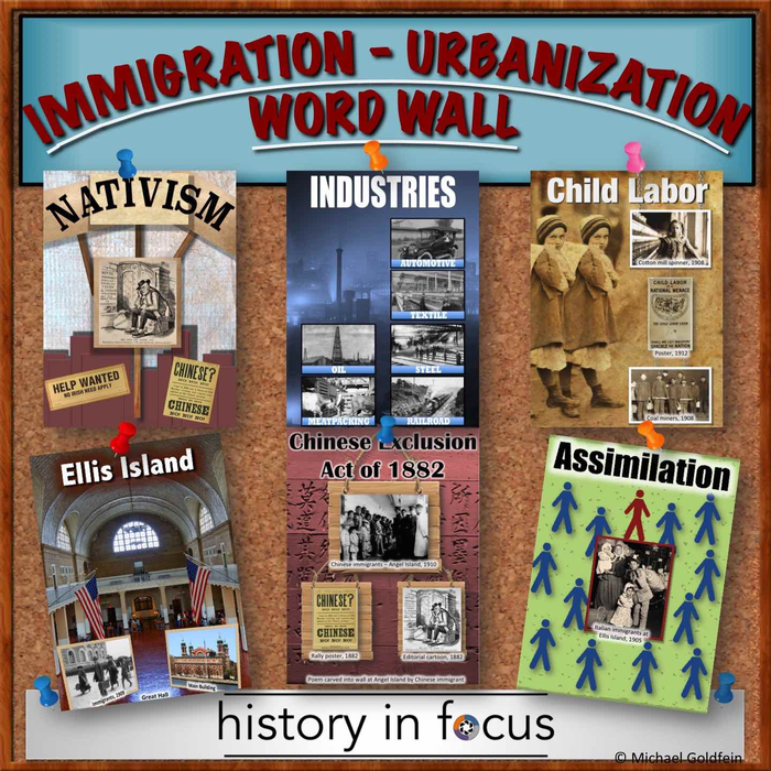 Immigration and Urbanization Word Wall