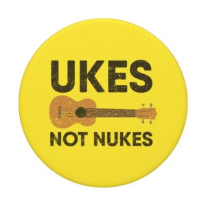 Funny design Ukes Not Nukes Ukulele Sarcastic Pun design PopSockets Grip and Stand for Phones and Tablets