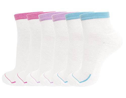 TECHSOCK Ankle Athletic Socks Womens Running Socks Arch Support - 6 Pairs