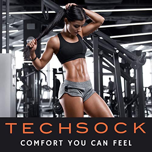 TECHSOCK Ankle Athletic Socks Womens Running Socks Arch Support - 6 Pairs