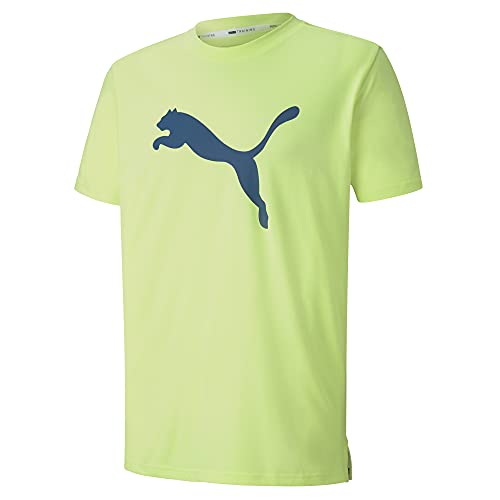 PUMA Men's Cat Tee, Fizzy Yellow Heather, S