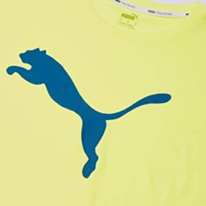 PUMA Men's Cat Tee, Fizzy Yellow Heather, S