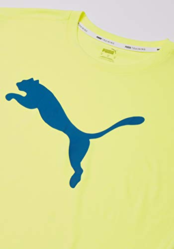 PUMA Men's Cat Tee, Fizzy Yellow Heather, S