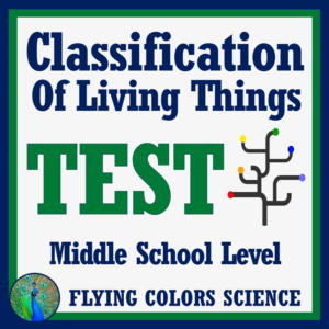 living things classification test assessment middle school ngss ms-ls4-2