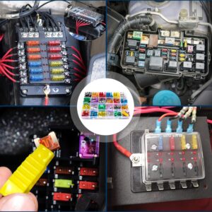 Nilight - 50019R 272pcs Standard & Mini & Low Profile Mini Blade Fuse Assortment, 2A 5A 10A 15A 20A 25A 30A 35A Replacement Fuses for Car Boat Truck SUV Automotive