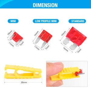 Nilight - 50019R 272pcs Standard & Mini & Low Profile Mini Blade Fuse Assortment, 2A 5A 10A 15A 20A 25A 30A 35A Replacement Fuses for Car Boat Truck SUV Automotive