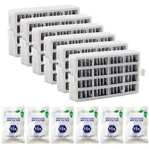 w10311524 air1 refrigerator air filter cartridge replacement for whirlpool kenmore refrigerator compatible with fresh flow refrigerator air filter, 6 pack, white