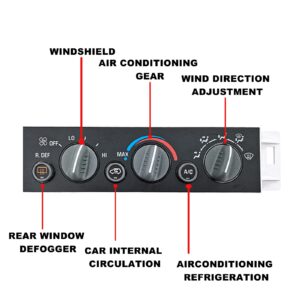 599-006 A/C Heater Climate Control Pannel with Rear Window Defogger Switch Fits 1996-2000 Chevy Suburban Tahoe GMC Yukon 9378805 15-72547.