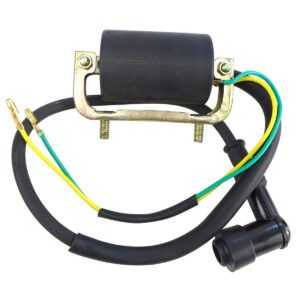 tikscience ignition coil with cap fit for honda ct90 cm91 c90m trail 1966-1979 replace 30530-102-780, black