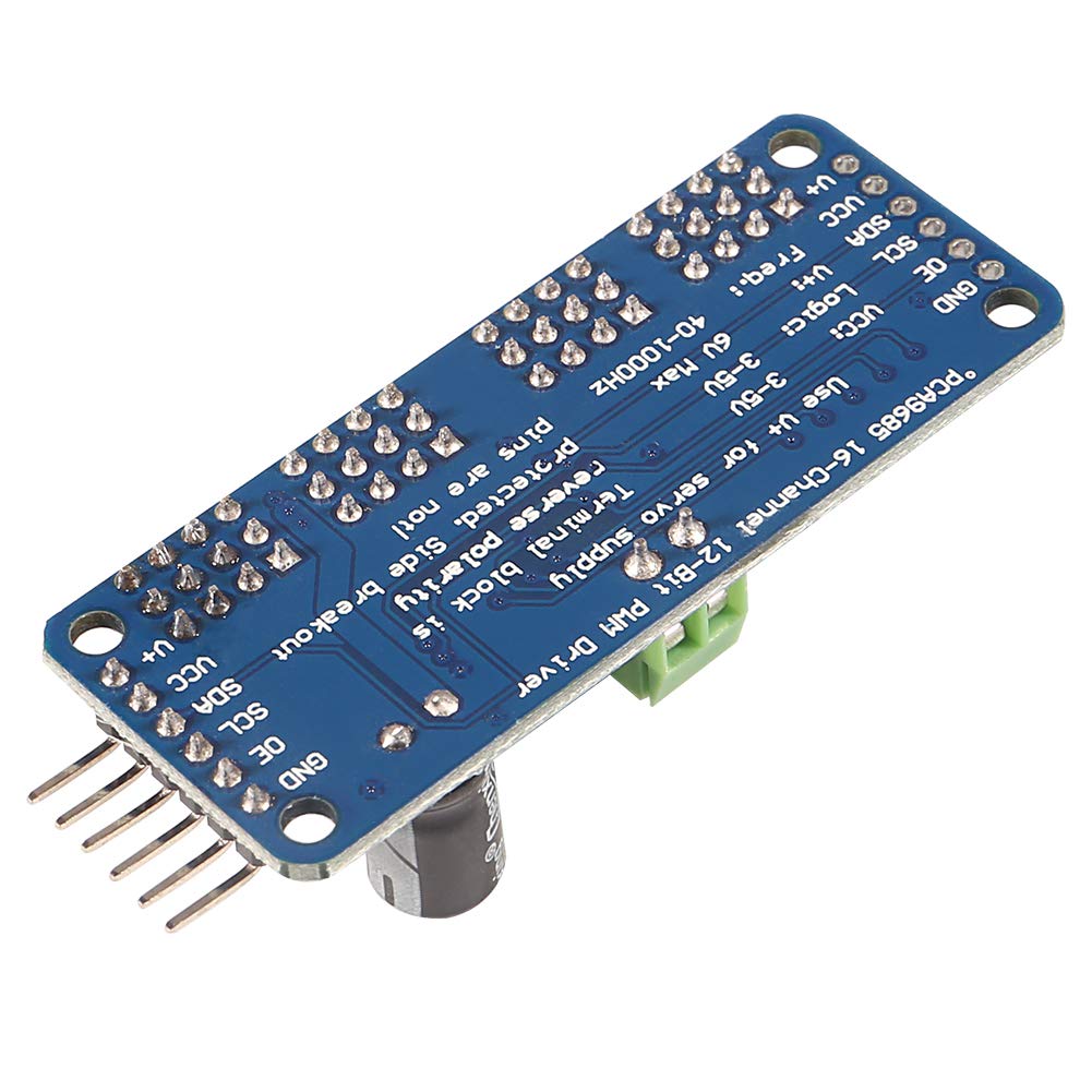 Aoicrie 5pcs PCA9685 16 Channel PWM Servo Motor Driver PCA9685 IIC Module 12-Bit, for Robot or for Raspberry pi Shield Module servo Shield