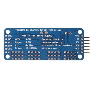 Aoicrie 5pcs PCA9685 16 Channel PWM Servo Motor Driver PCA9685 IIC Module 12-Bit, for Robot or for Raspberry pi Shield Module servo Shield