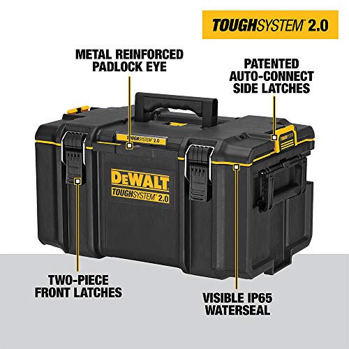 DEWALT TOUGHSYSTEM 2.0, Large Tool Box, 22 in, 110 lbs. Capacity (DWST08300)