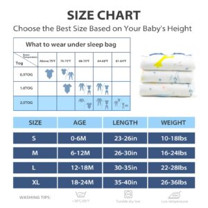 Mosebears Sleep Sack Baby Wearable Blanket with 2-Way Zipper,2.5 TOG Cotton Sleep Sack Unisex (White, 6-12 Months)