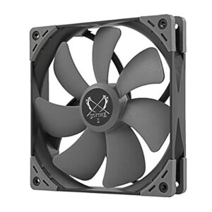 scythe kaze flex 140mm fan, pwm 300-1800rpm, quiet case/radiator fan, single pack