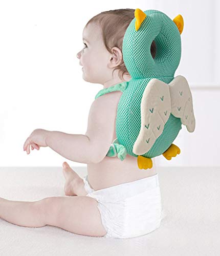 XIGUI Baby Head Protector, Toddlers Head Safety Pad Cushion, Adjustable Toddlers Head Safety Pad Cushion Backpack, Baby Back Protection for Crawling & Walking, for Age 4-24Months (Yellow-A)