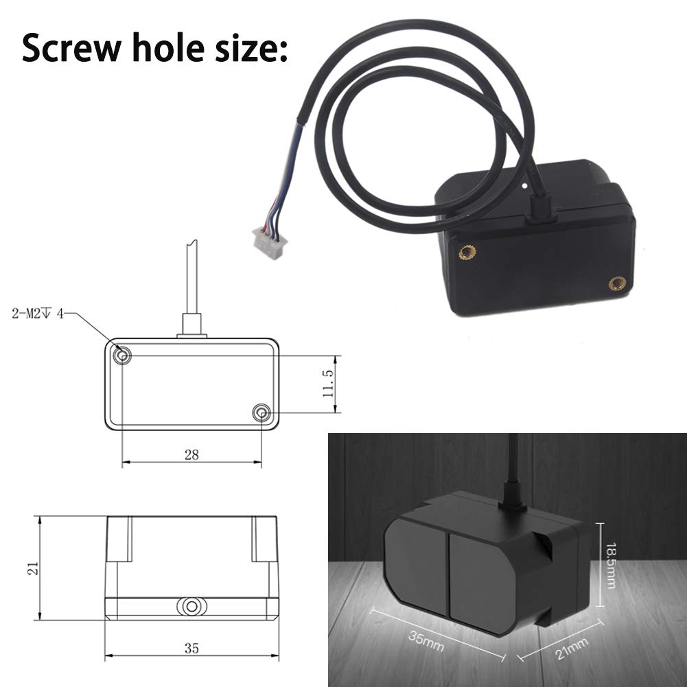 DIYmall Benewake TFmini Plus Laser Level Distance Sensor Waterproof IP65 Lidar Range Finder UART Anti-dust 12m 1000Hz UART for Arduino Raspberry Pi STM32