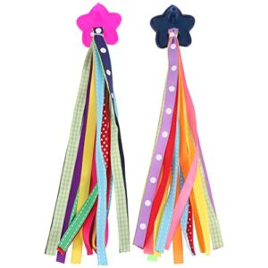 garneck 1 pair kids colorful bicycle handlebar ribbon childrens scooter tassel streamers bike handlebar grips tassels bike accessory