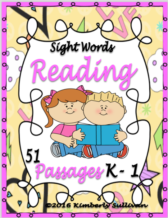 51 READING PASSAGES SIGHT WORDS and COMPREHENSION