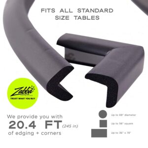 Bébé Earth - Baby Proofing Edge and Corner Guard Protector Set and 16 Pre-Taped Bumper Corners (20.4 ft, Black)