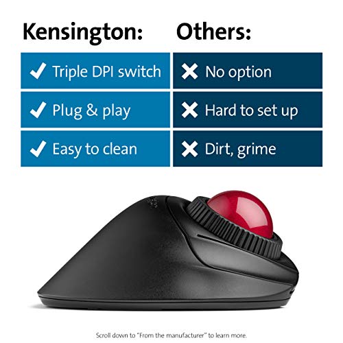 Kensington Orbit® Fusion™ Wireless Trackball (K72363WW), Black