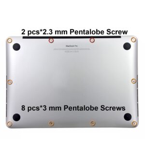 Infinite Products Replacement for MacBook Pro and MacBook Pro Retina Rubber Feet with Screws for 13" 15" 17" 08 09 10 11 12 13 14 15 16 17 A1398 A1425 A1502 (MacBook Retina 2012+)