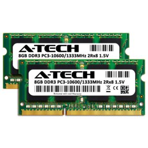 A-Tech 16GB Kit (2x8GB) RAM for Dell Latitude E6520, E6510, E6420, E6320, E6220, E5520, E5420 Laptop | DDR3 1333 MHz SODIMM PC3-10600 Memory Upgrade