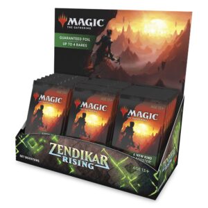 magic: the gathering zendikar rising set booster box | 30 packs (360 cards) + 1 box topper | foil in every pack