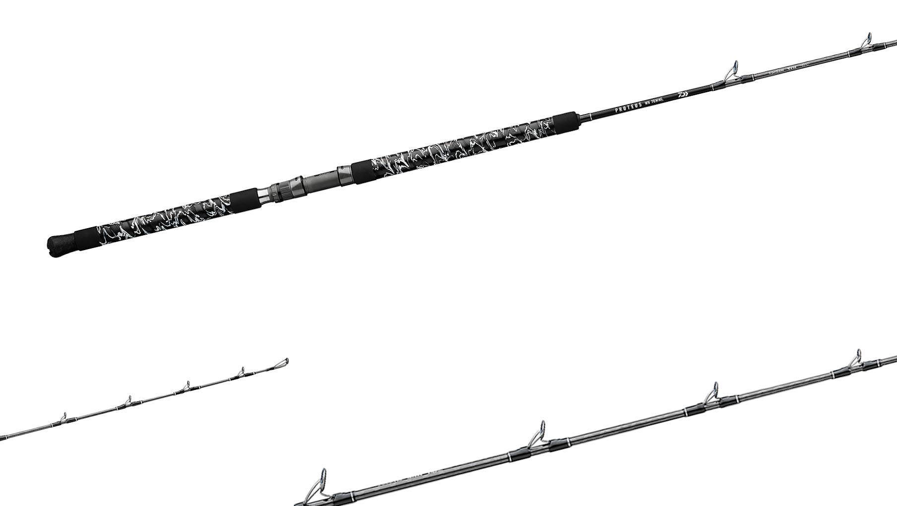 Daiwa Proteus WN Rod CAMO WRAP, Sections= 1, Line Wt.= 30-60, (65-120 Braid), Multi, One Size (PRWNC76XHF)