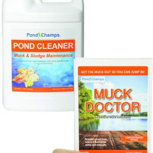 Pond Champs Pond Cleaner Gallon and Muck Doctor 2lb Bacteria Bundle