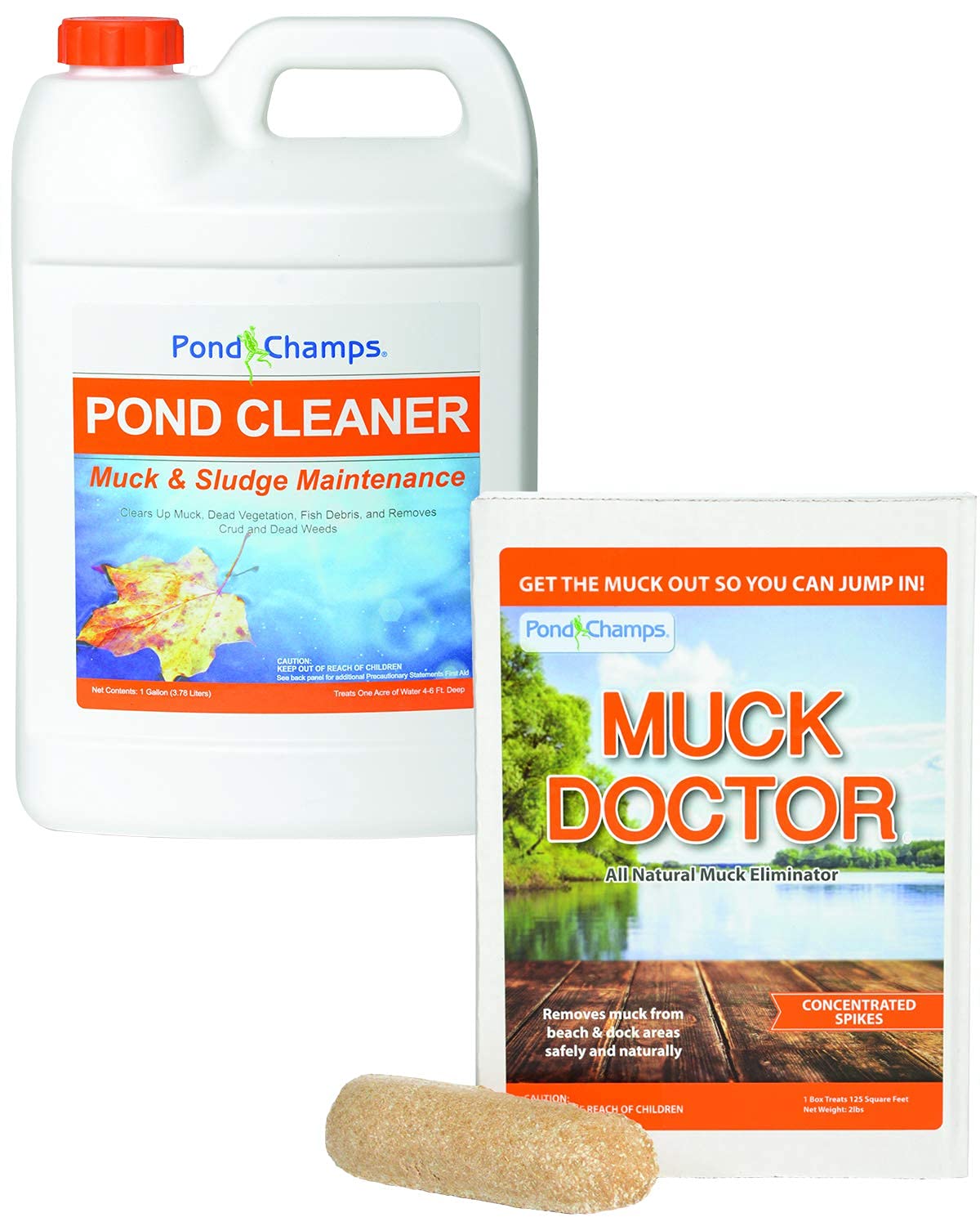 Pond Champs Pond Cleaner Gallon and Muck Doctor 2lb Bacteria Bundle