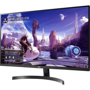 LG 27QN600-B 27 inch QHD 2560x1440 IPS Monitor with AMD FreeSync, HDR10 Bundle with 2.4GHz Wireless Keyboard, 2X 6FT Universal HDMI 2.0 Cable and Microfiber Cleaning Cloth